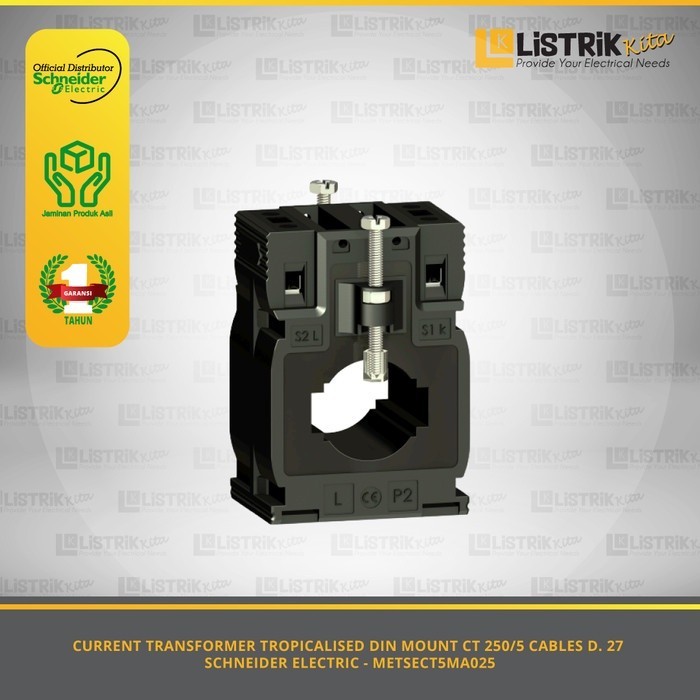 Jual CT SCHNEIDER CURRENT TRANSFORMER TROPICALISED DIN MOUNT 250/5 FOR ...