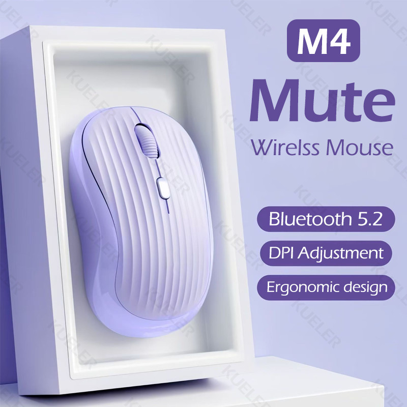 Jual M4 Silent Wireless Mouse Rechargeable 1600 DPI RGB LED Backlit Isi ...