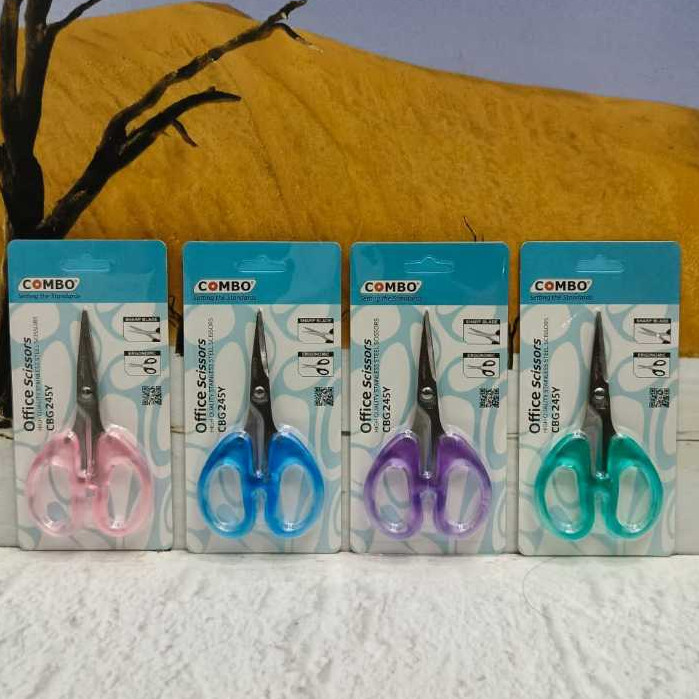 Jual GUNTING SCISSORS KECIL TRANSPARANT BENING 4,5 inchi PEMOTONG ...