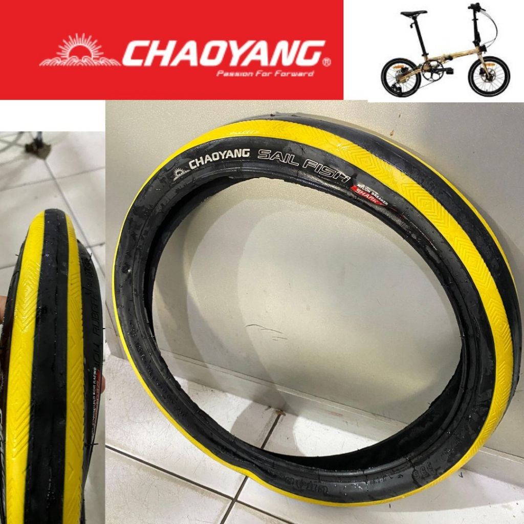 Jual CHAOYANG Ban Luar 16 x 1.50 Sepeda Lipat Seli Murni 305 Lis Kuning ...