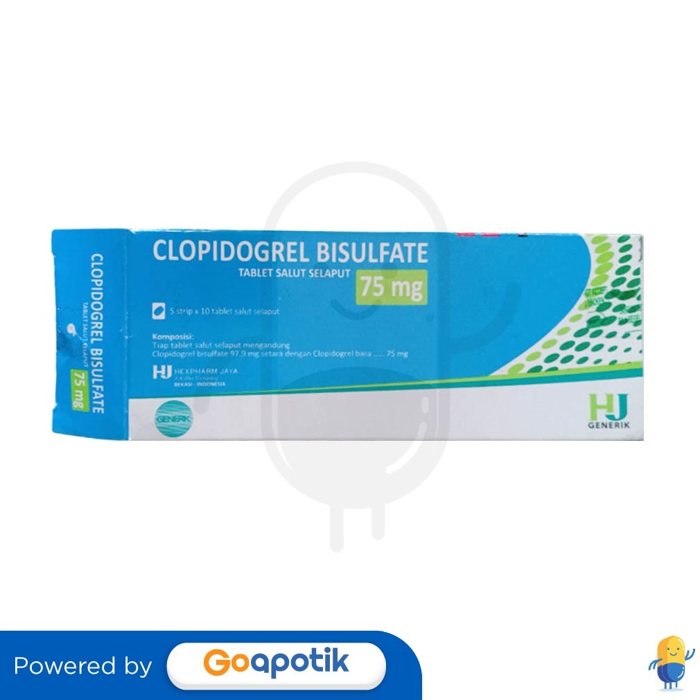 Jual Clopidogrel Bisulfate Hexpharm 75 Mg Box 50 Tablet | Shopee Indonesia