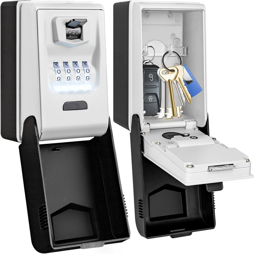 Jual Key Lock Box Wall Mount Outdoor Combination Lock Box with Light Up ...