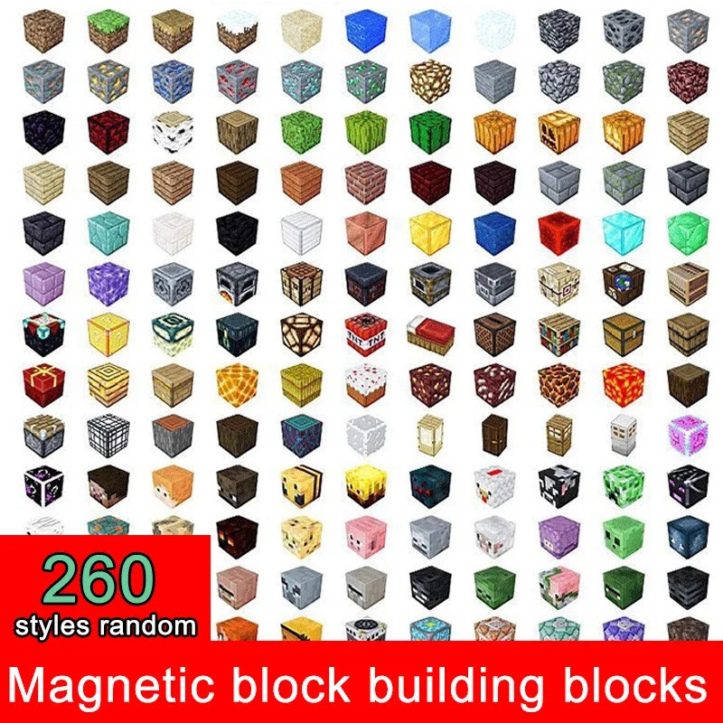 Jual 10-100pcs Magnetic Blocks-Build Mine Magnet World Set for Children ...