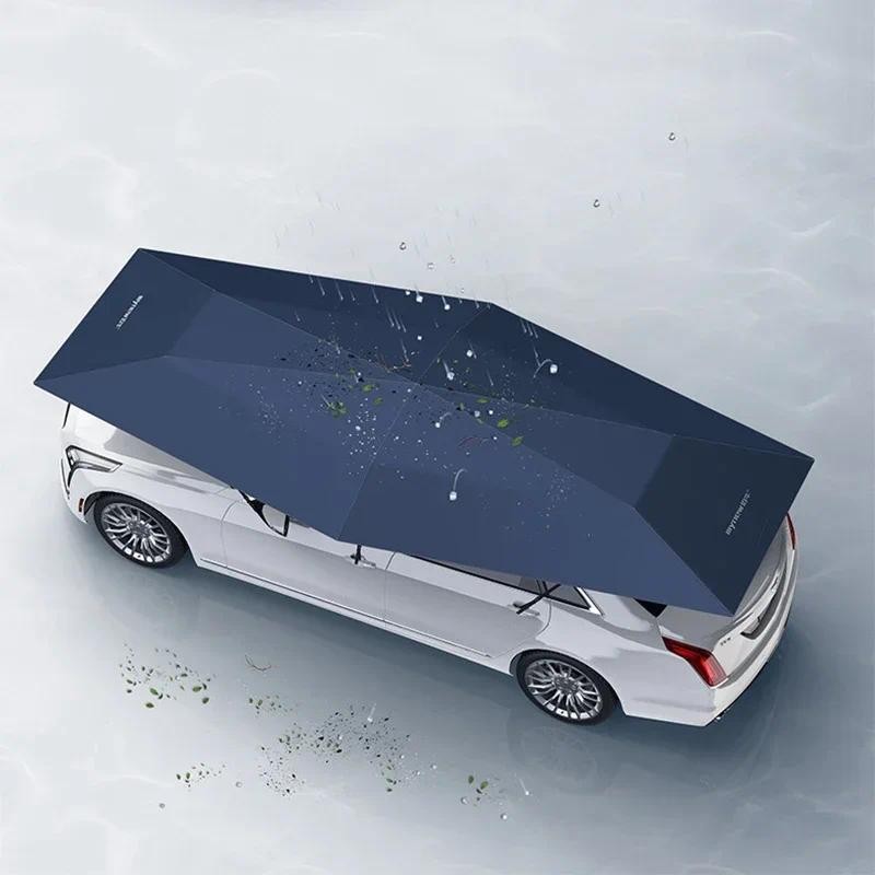 Jual 4.2/4.8/5.2M Semi-Automatic Car Sunshade Umbrella Mobile Canopy ...