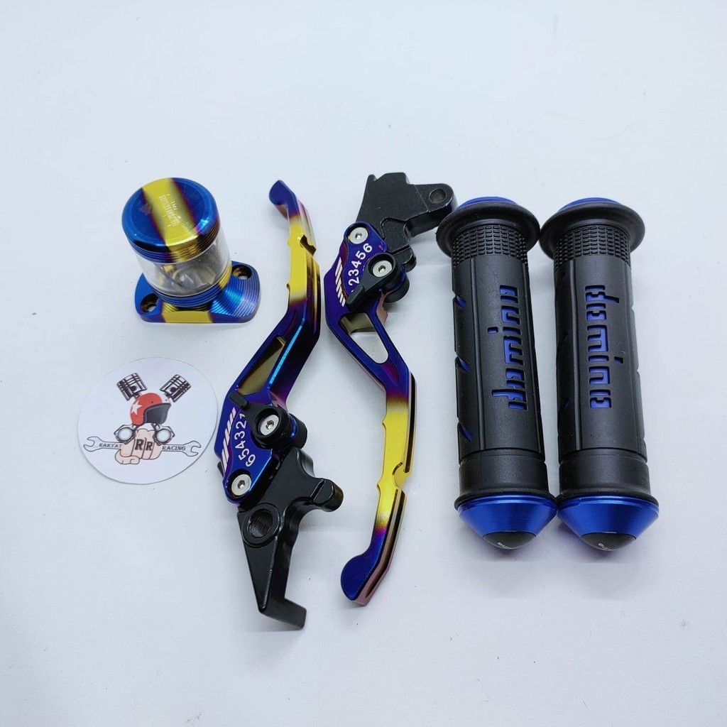 Jual Handle rem full cnc model sisik twotone+handgrip jalu cnc+stempel ...
