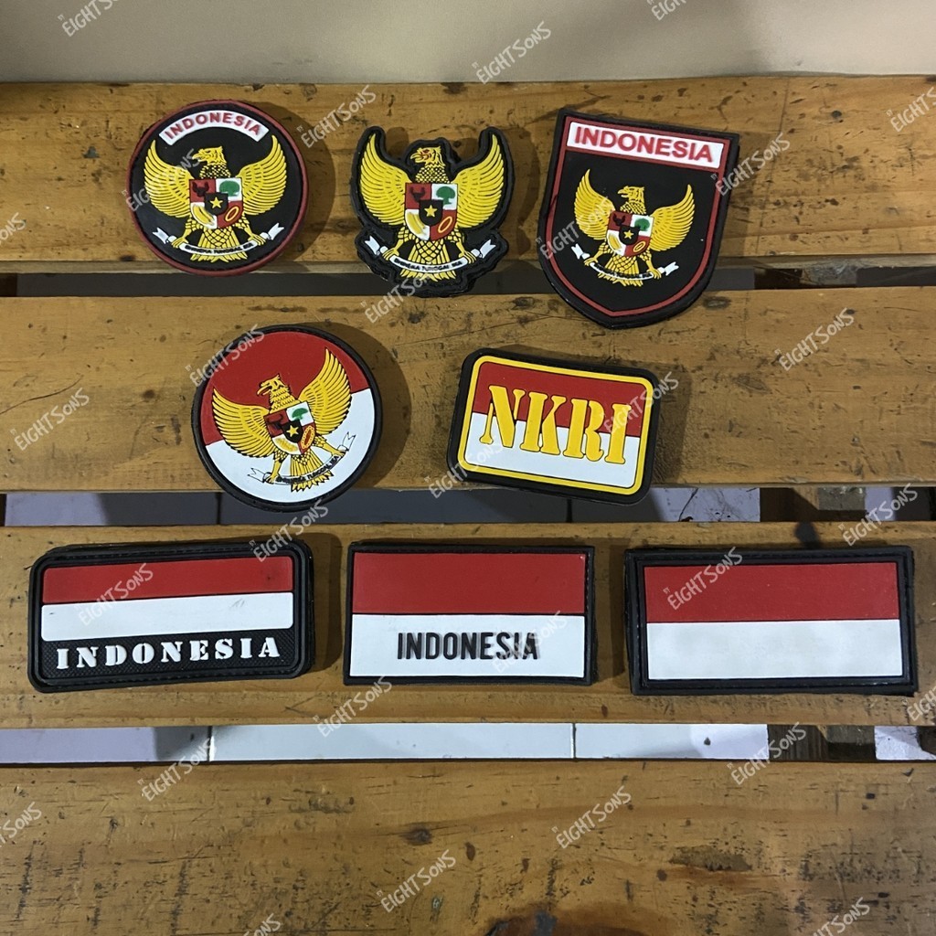 Jual Patch Rubber emblem karet Perekat LOGO Gardua Bendera Indonesia ...