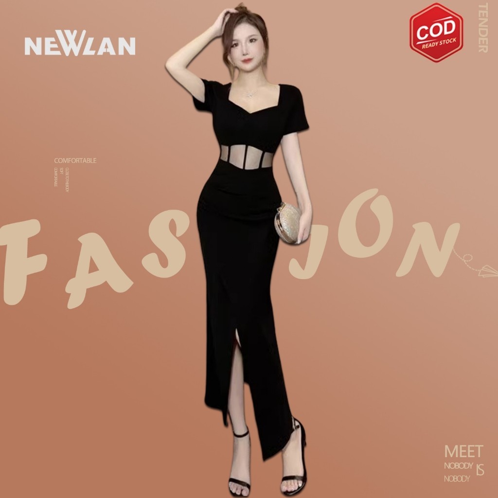 Jual Newlan QZ139 Dress Fashion Overall Tanpa Lengan Style Korean ...