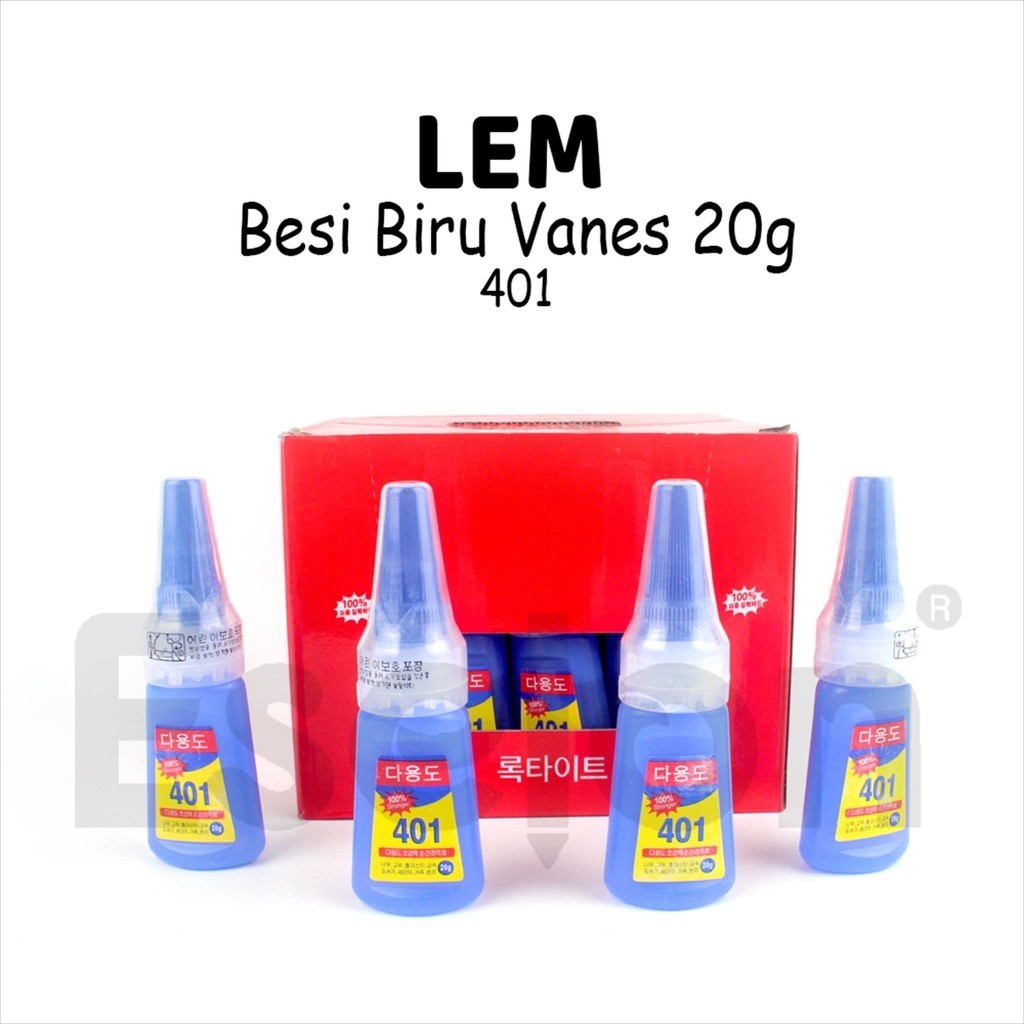 Jual 1pcs Lem Besi Super Kuat / Lem Korea 401 Botol Biru | Shopee Indonesia