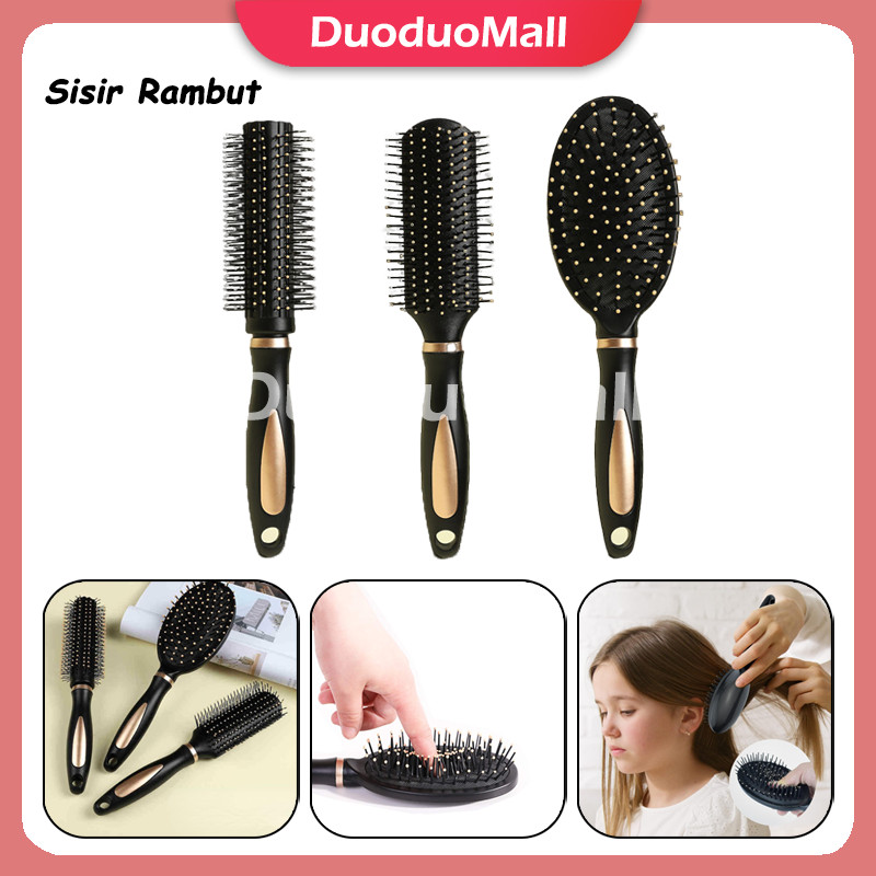 Jual Sisir Rambut Anti Kusut Sisir Oval Bulat Kotak/Sisir Rambut Wanita ...