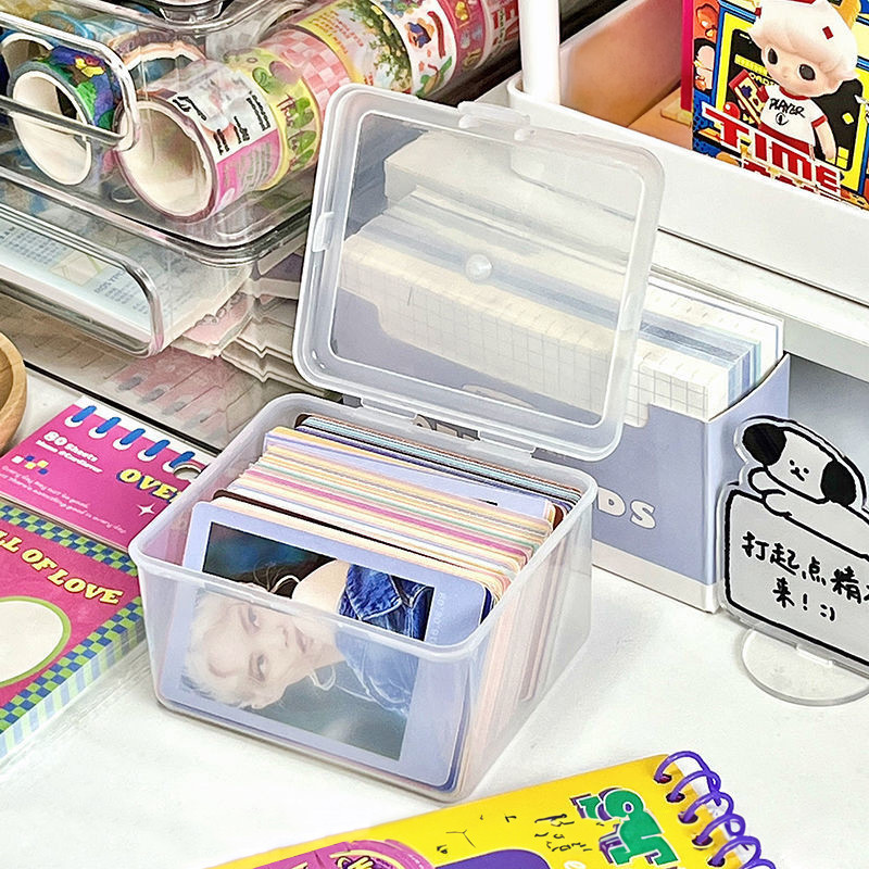 Jual 3 Inch Kpop Photocard Box Transparent Idol Card Adhesive Tape ...