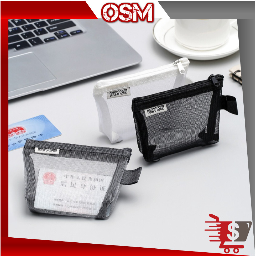 Jual OSM - D6204 Pouch Mini Jaring Transparant / Dompet Koin Jaring ...
