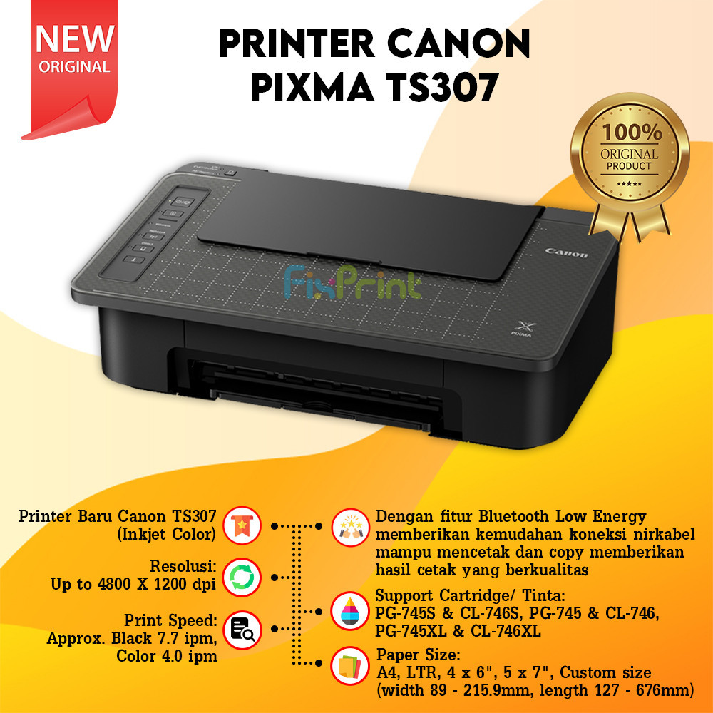 Jual Printer Canon TS307 TS 307 Print Scan Copy WiFi Cartridge 745s ...