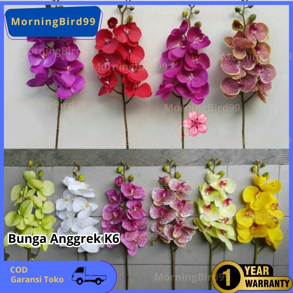 Jual MorningBird99⭐Garansi 1 tahun ⭐ BUNGA ANGGREK K6 HIASAN DEKORASI ...