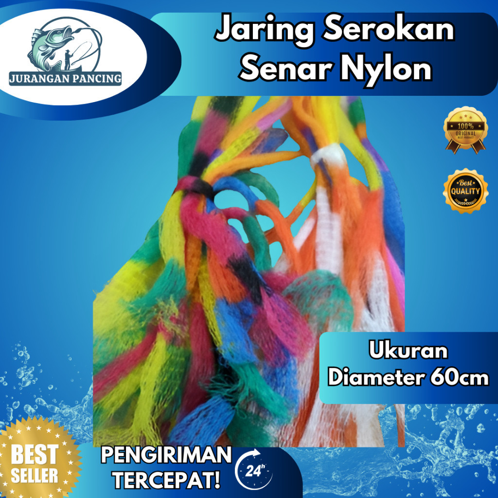 Jual JARING SEROKAN SENAR / Jaring Serokan Diameter 60cm Bahan Nilon ...
