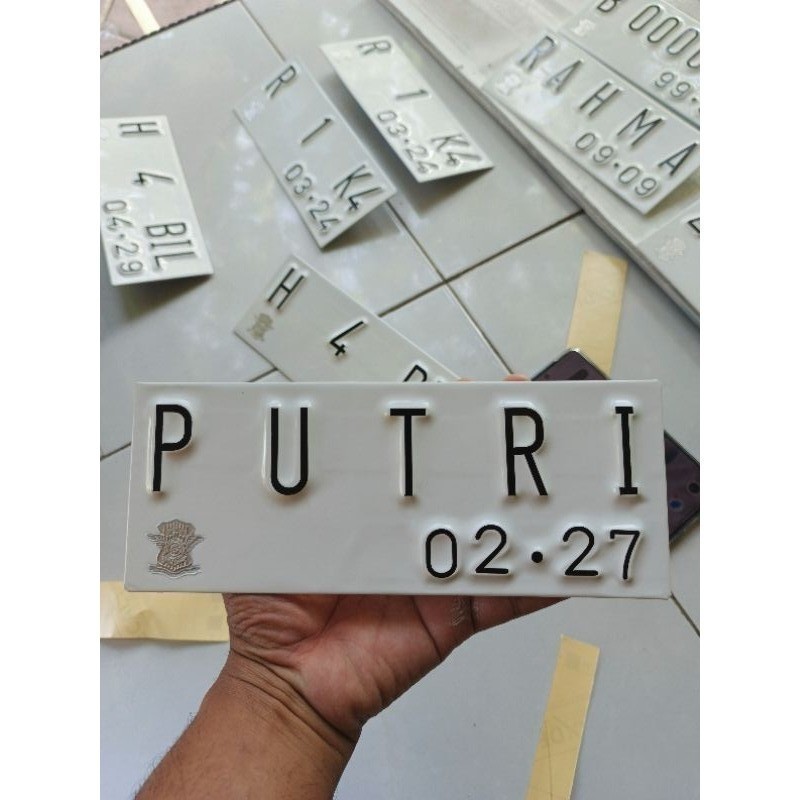 Jual Plat Custom Nama motor viral harga satuan (1pcs) | Shopee Indonesia