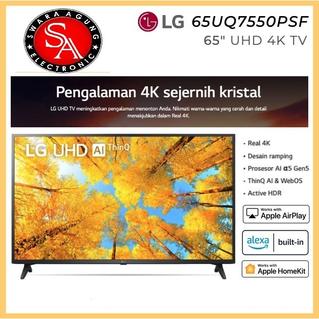 Jual Led UHD Smart TV 65 Inch LG Type: 65UQ7550 (Khusus Daerah Medan ...