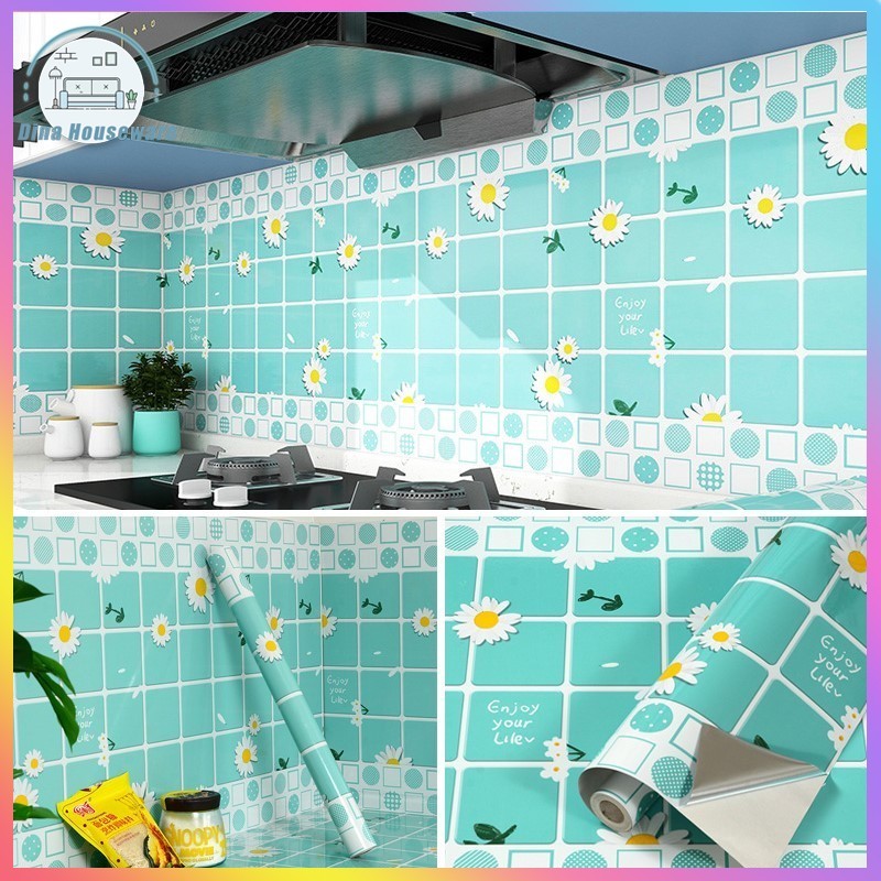 Jual Wallpaper Dinding Dapur Sticker Dapur Anti Minyak Air Wall Sticker ...