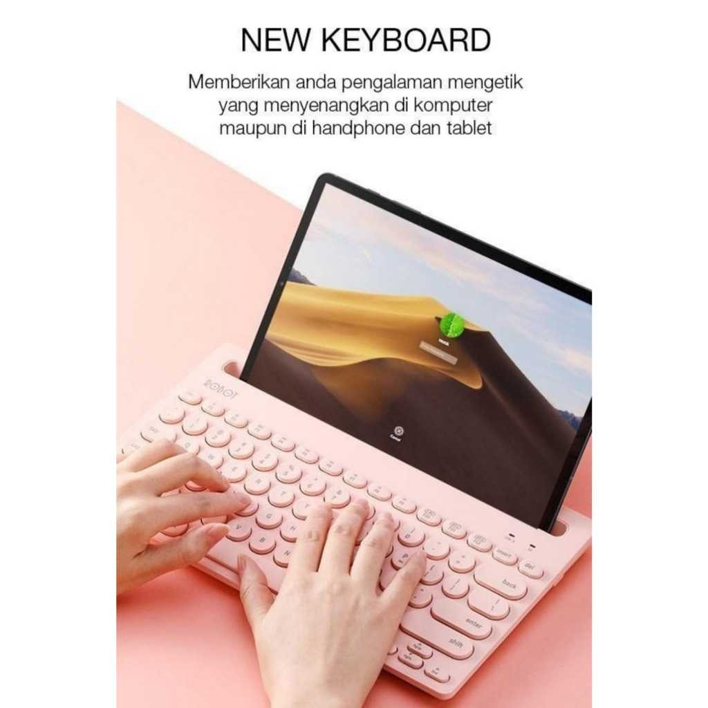 Jual Keyboard Mouse Wireless Robot KM3000 Bluetooth Receiver USB ...