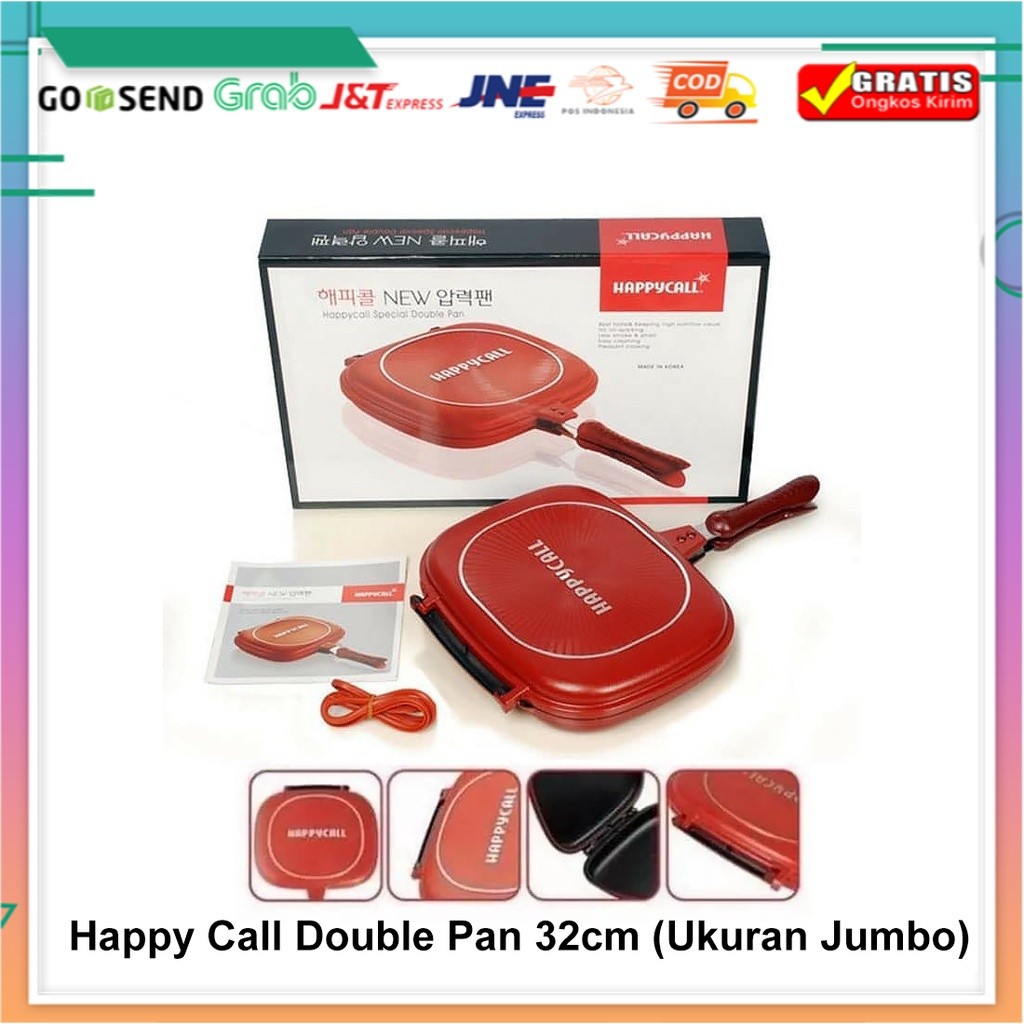 Jual Wajan Teflon Happy Call Double Pan Jumbo 32 Cm / Happy Call Double Pan original JUMBO SIZE ...