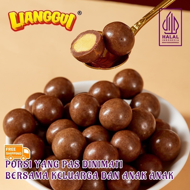 Jual [Makanan ringan cokelat] Lianggui Halal Crunchy Milk Choco Coklat ...