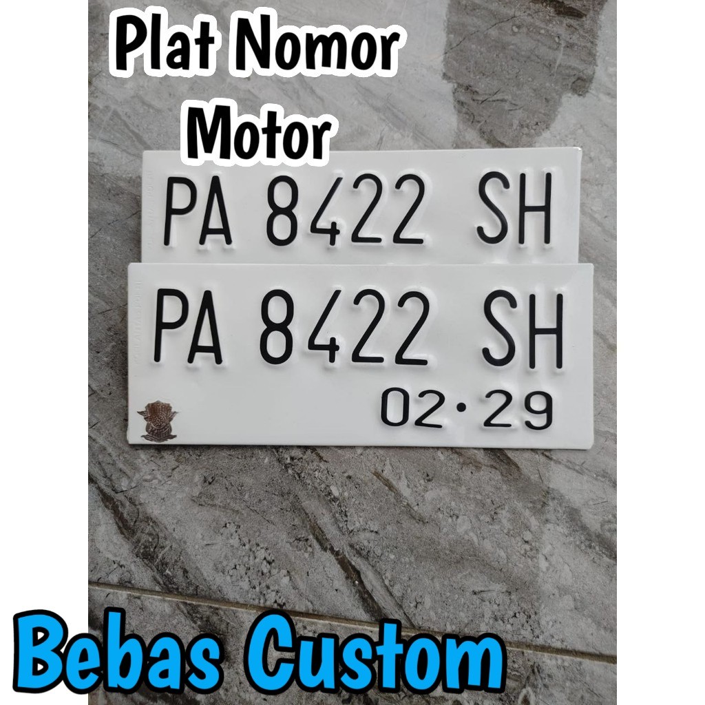 Jual Custom Plat Motor Putih | Shopee Indonesia