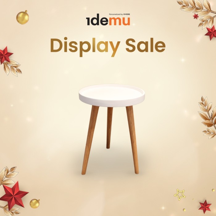 Jual Display SaIe - IDEMU Meja Sudut Verde Bulat Putih White Round Side ...