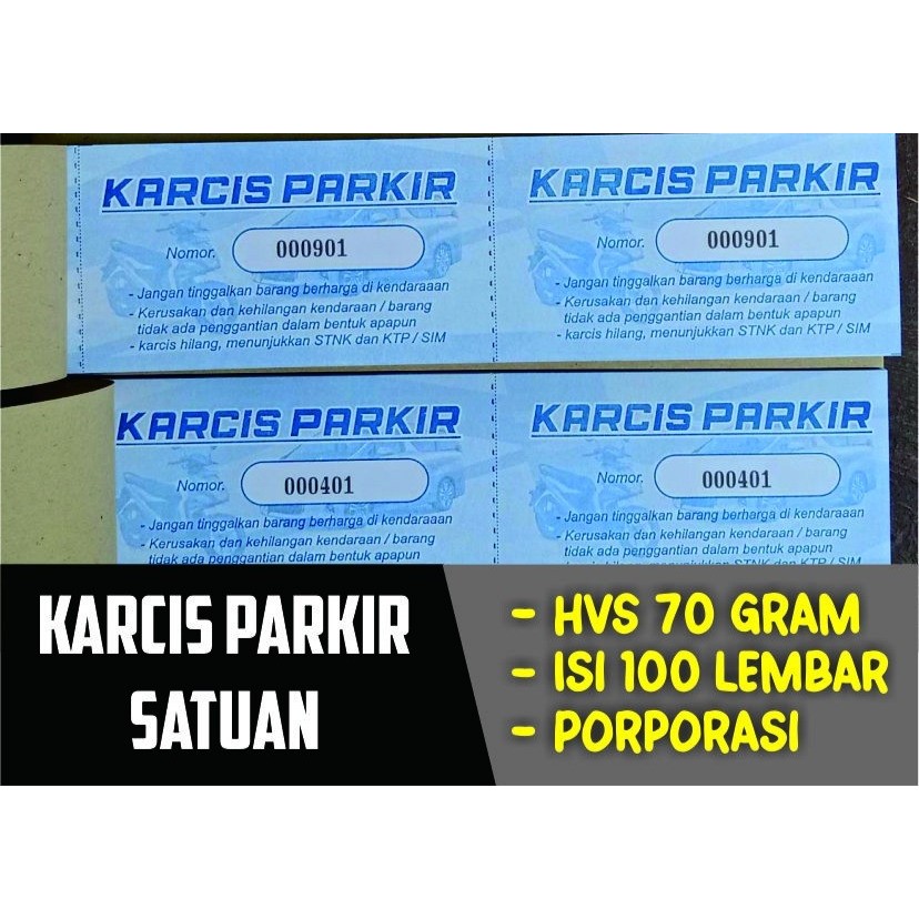 Jual KARCIS PARKIR SATUAN | Shopee Indonesia