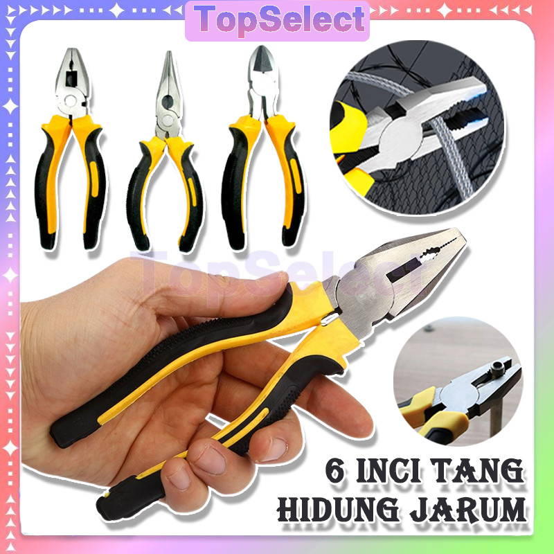 Jual 6 Inci Tang Hidung Jarum /Tang Diagonal Multifungsi/6 Inch Tang ...