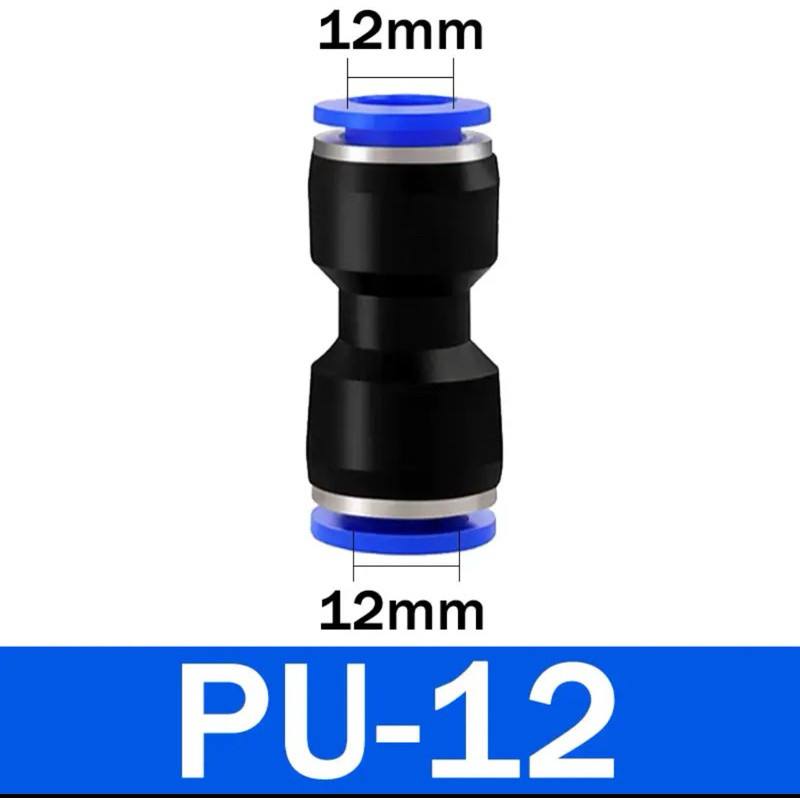 Jual PU-12 Pneumatic Fitting Joiner Ukuran 12mm x 12mm | Shopee Indonesia