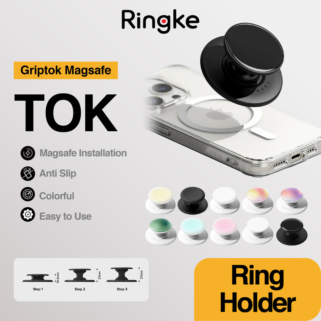 Jual Ringke Tok Magnetic Magsafe Grip Pop Socket Holder | Shopee Indonesia