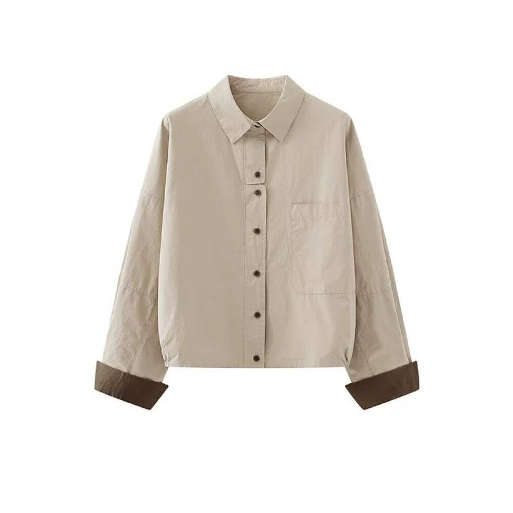 Jual Kemeja Wanita Oversize Desain Kasual dengan Detil Lengan Balik ...