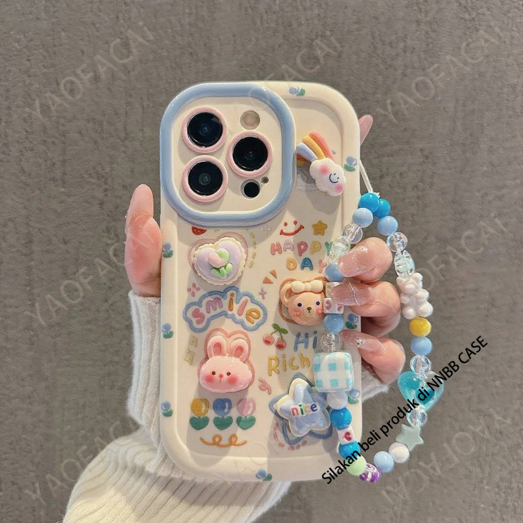 Jual 【NNBB CASE】 Kasing HP Lucu dengan Boneka 3D - Dilengkapi Gelang ...