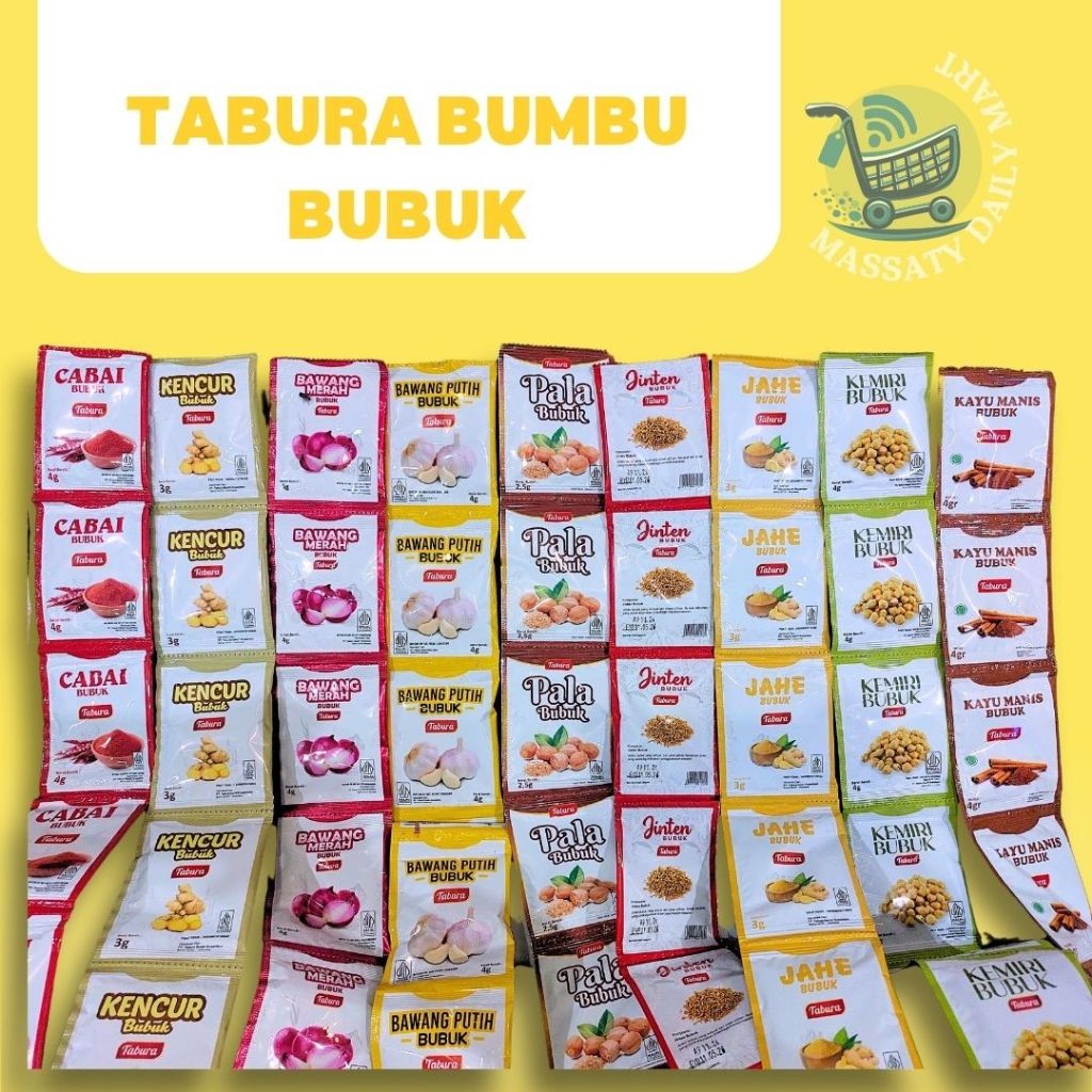 Jual BUMBU BUBUK TABURA LENGKAP 1 sachet satu pcs | Shopee Indonesia