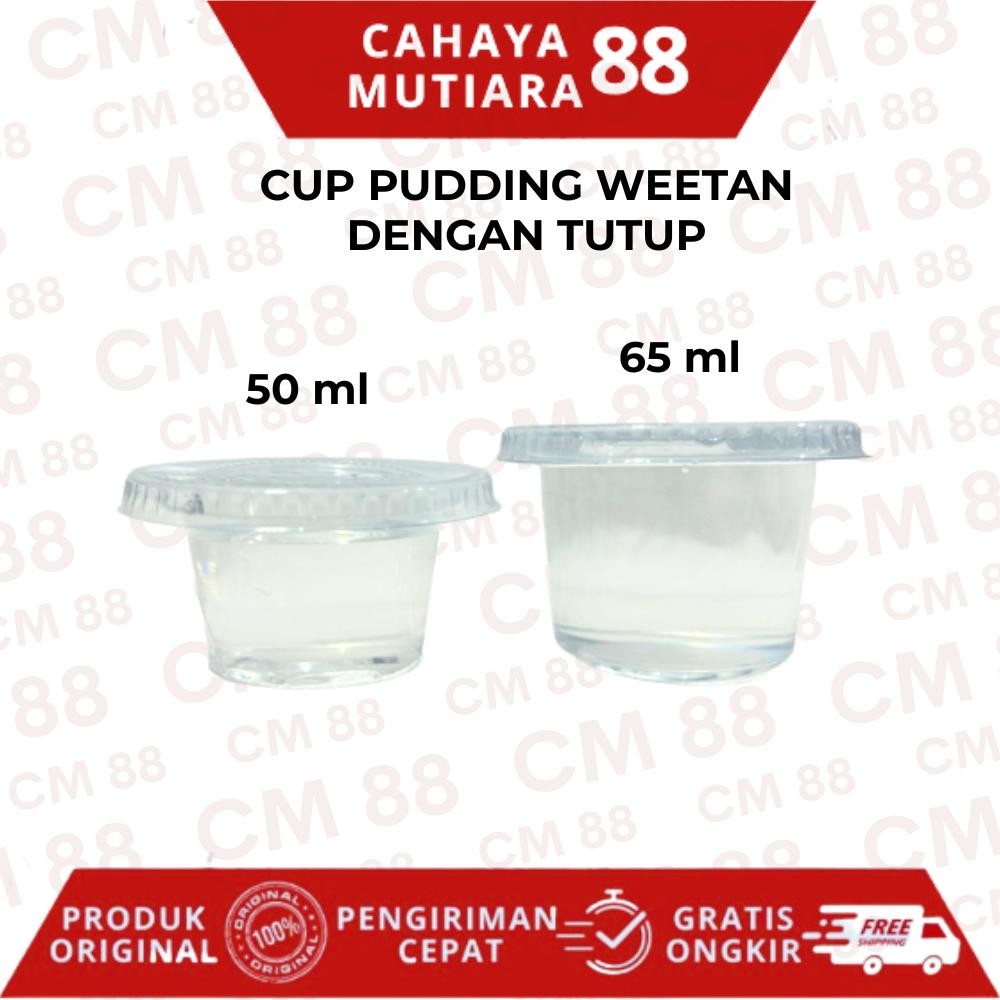 Jual Cup Pudding/Jelly/Saus/Sauce/Bumbu Plastik Bening 50/65 ml Dengan ...