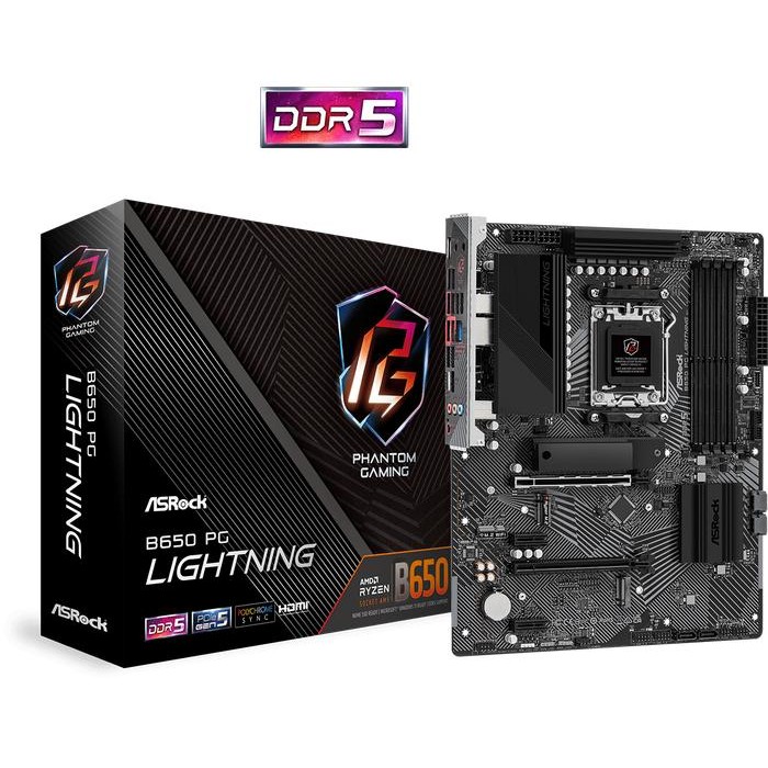 Jual ASROCK MOTHERBOARD ATX B650 PG LIGHTNING DDR5 AM5 /AMD 3Y | Shopee ...