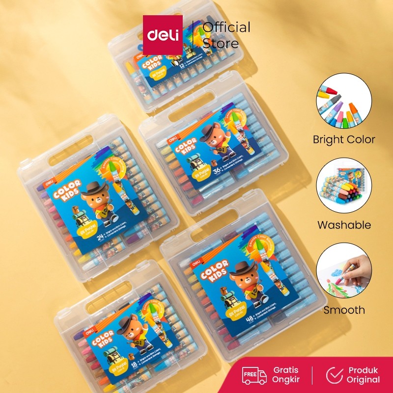 Jual Deli Oil Pastel Crayon 12/24/36 Warna cerah sempurna tidak beracun ...