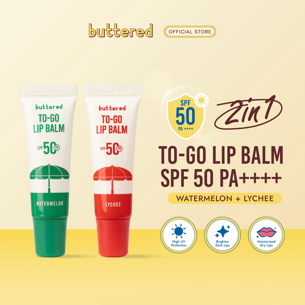 Jual Buttered Duo Lip Protect Bundle Buttered Lip Balm SPF 50 PA ...