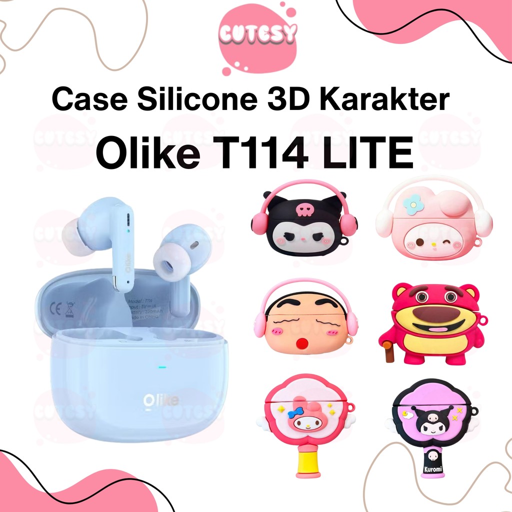Jual Case Olike T114 Lite 3D Kartun Lucu Casing Earphone TWS Pelindung ...