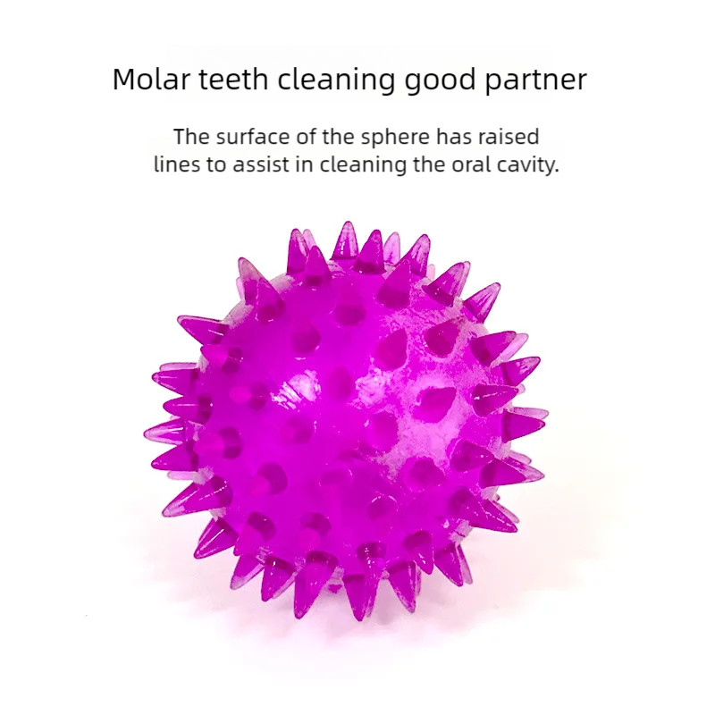 Jual Dog Toy Balls Puppy Chew Toys For Teething Spiky Dog Balls For ...