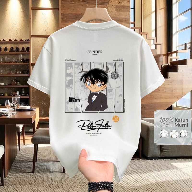 Jual READY STOCK/ Kaos Unisex Musim Panas, Kolaborasi Animasi Detective ...