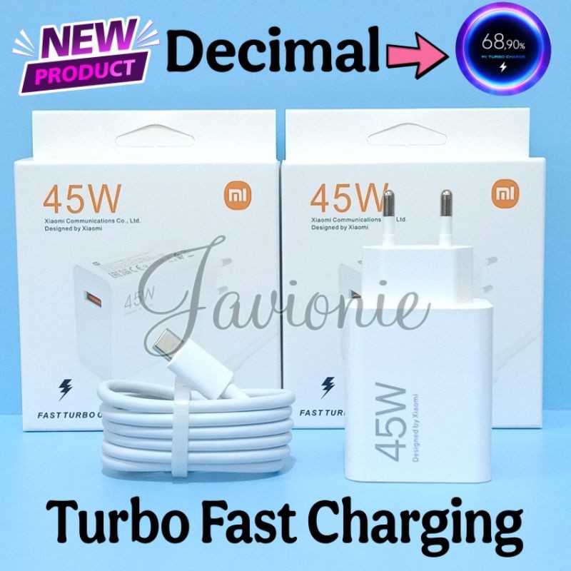 Jual NEW Charger Casan MI Turbo Fast Charging 45 Watt Redmi Note 14 ...