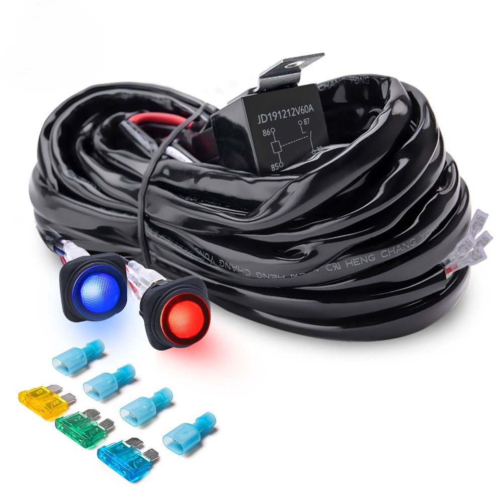 Jual MICTUNING 2ft Dual Waterproof Switches Wiring Harness Kit, 60A ...