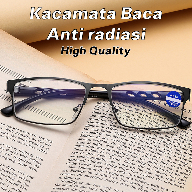 Jual Kacamata Baca Fashion Korea Retro Anti Blue Light anti Radiasi ...