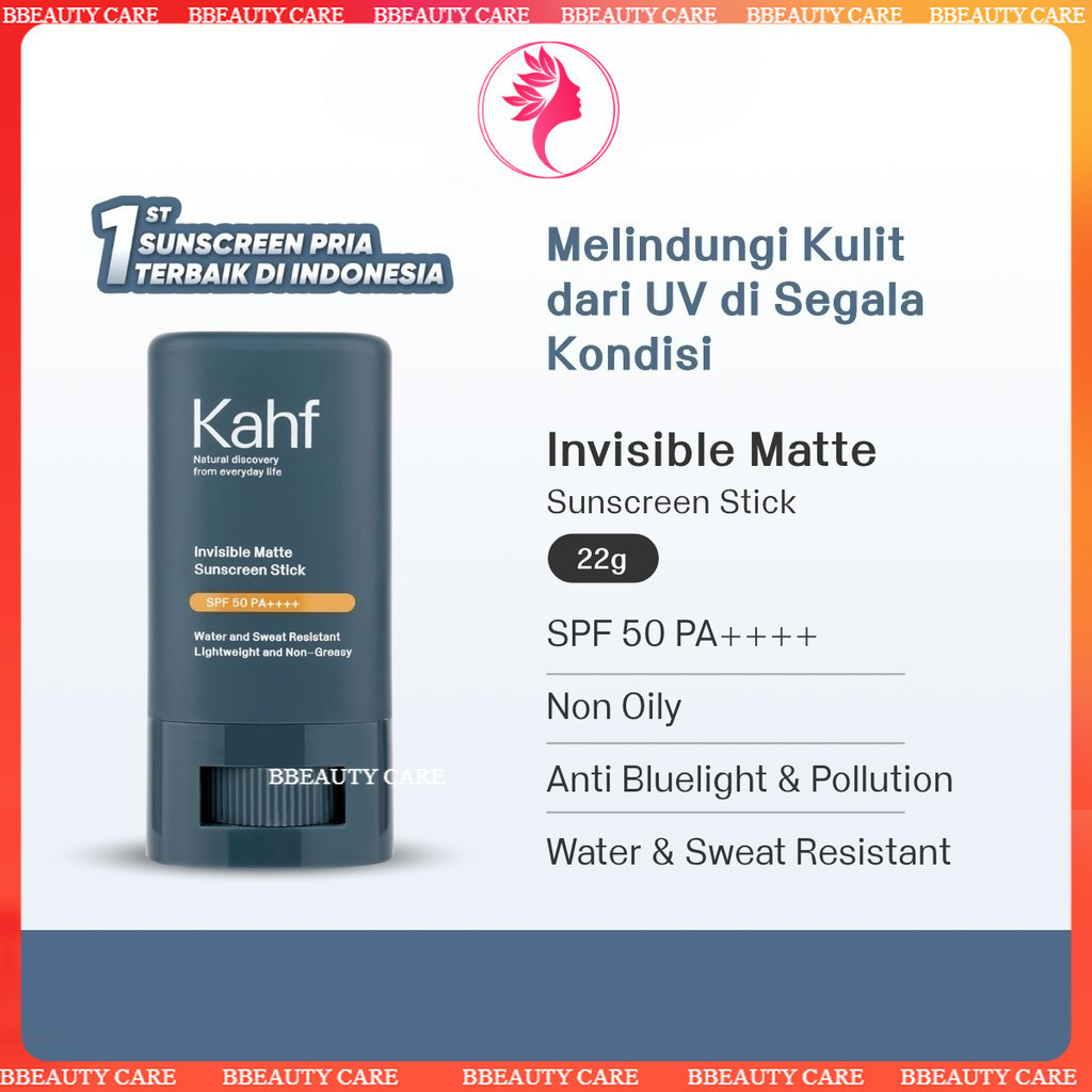 Jual Kahf Sunscreen Stick Invisible Matte SPF 50 PA++++ 22 g ...