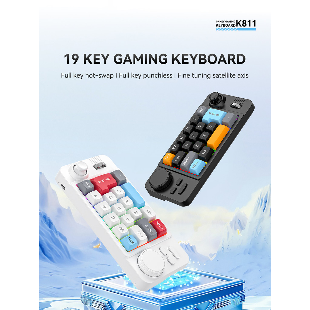 Jual Programmable Wired Mechanical Keyboard with Volume Scroll Wheel ...