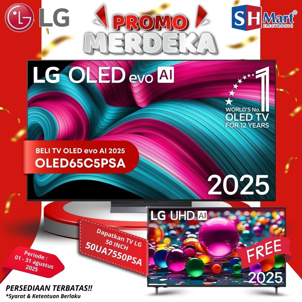 Jual Lg Oled Tv 65 Inch 4K Evo AI 65C5 Alpha 9 AI Processor Gen8 AI Magic Remote BOLED65C5PSA ...