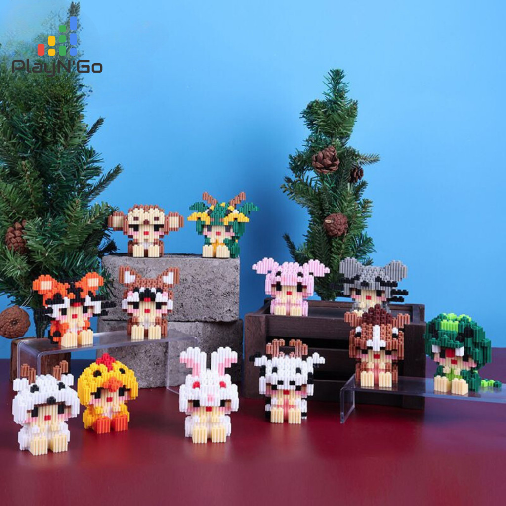 Jual Original Nano Blocks Karakter Shio 3D Model, model Shio kelahiran ...