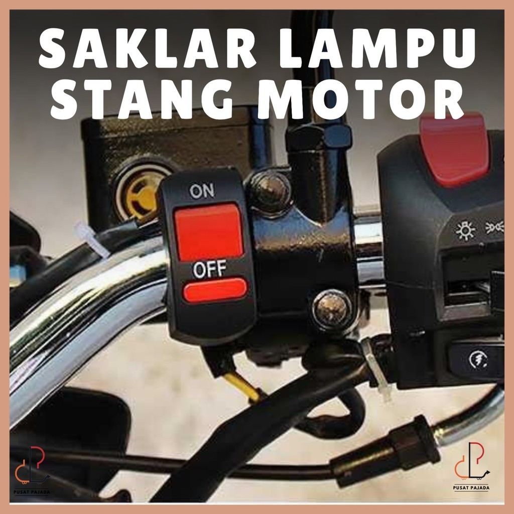 Jual Saklar Switch Tombol Stang Motor On Off LED Motor Lampu UNIVERSAL ...