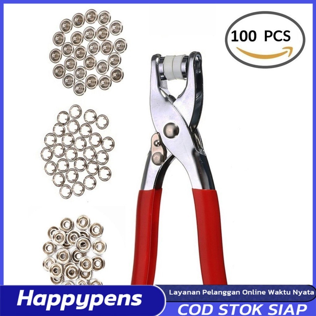 Jual 50/100 Pcs Tang Alat Pasang Kancing Tang Alat Pasang Press Kancing ...