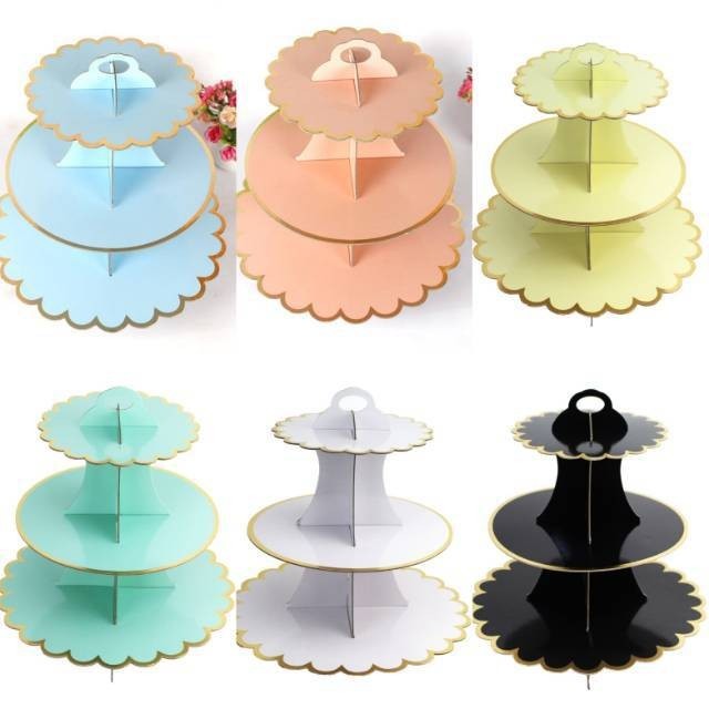 Jual (QC) STANDING CAKE 3 TIER / STANDING CUP CAKE 3 TIER / TEMPAT KUE ...